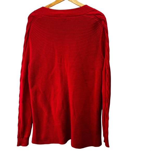 CAbi | Sweaters | Cabi Standout Pullover Sweater V Neck Cable Knit Size ...